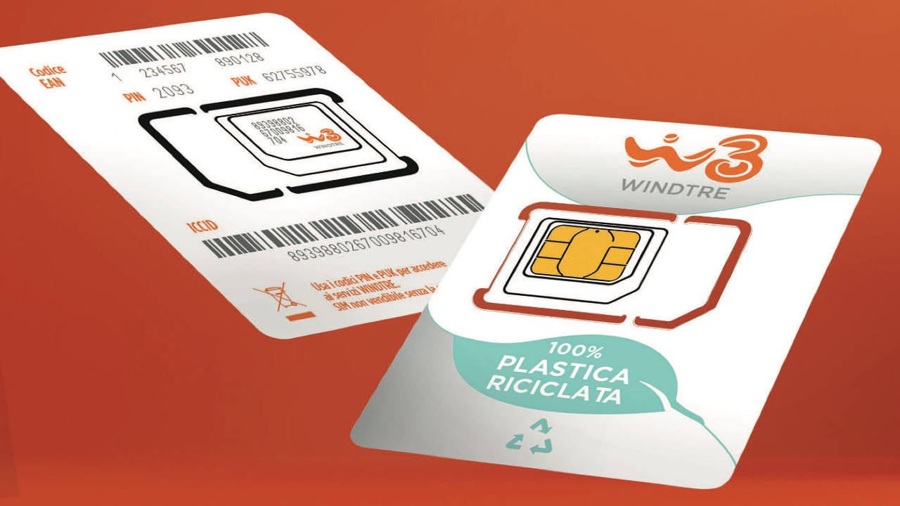 WindTre: le nuove SIM Green in plastica riciclata presentate ...